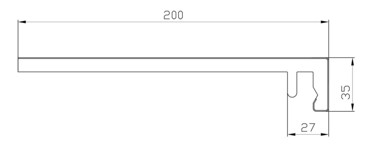 FREEFOAM - Bandeau de rive équerre F PVC blanc 9x200x5000mm Réf FLF200 ...