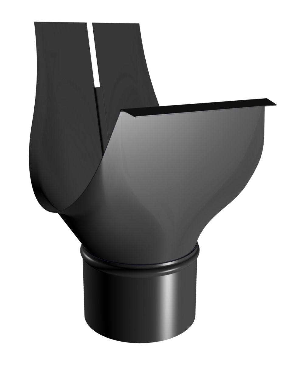 HILD - Moignon ovale agrafable anthra-zinc pour gouttière développement ...