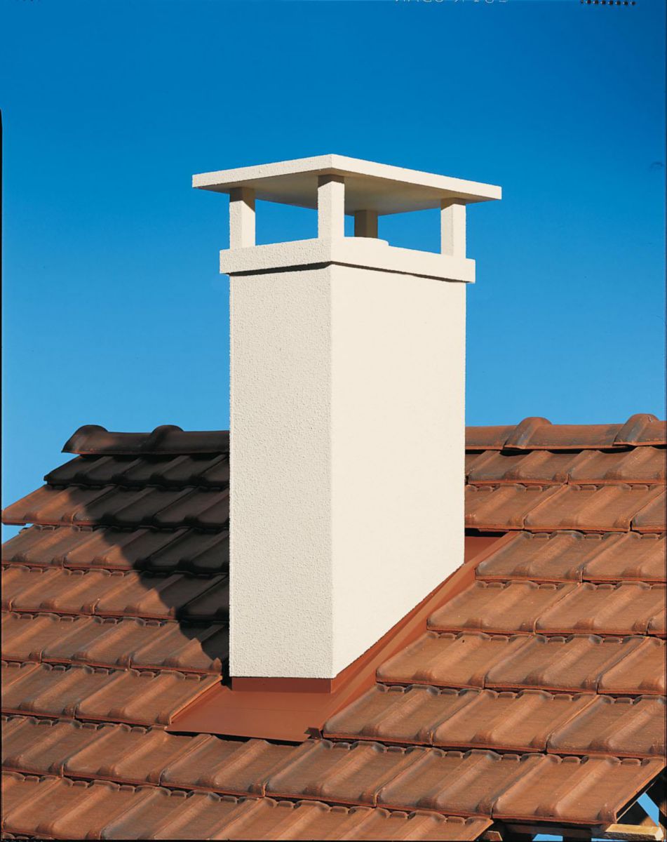 POUJOULAT - Sortie de toit TRADINOV rectangle , Crépie ocre , pente 88 ...