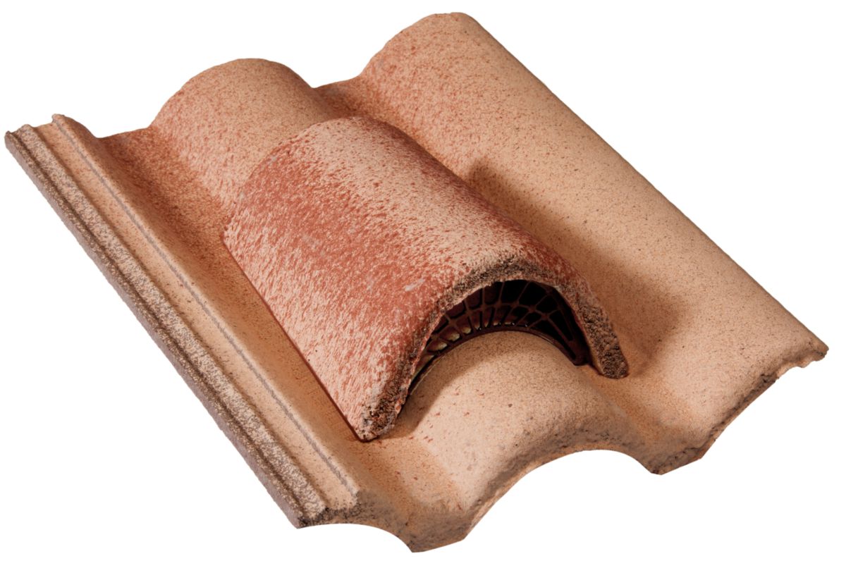 MONIER - Tuile chatière grillagée Plein Ciel béton minéral Silvacane ...