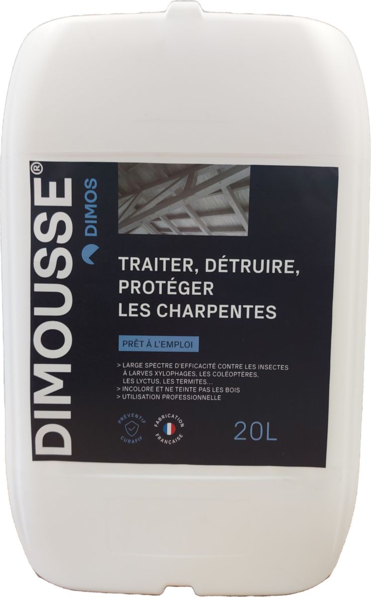 DIMOS - Traitement bois charpente insecte xylophage - bidon 20 litres ...