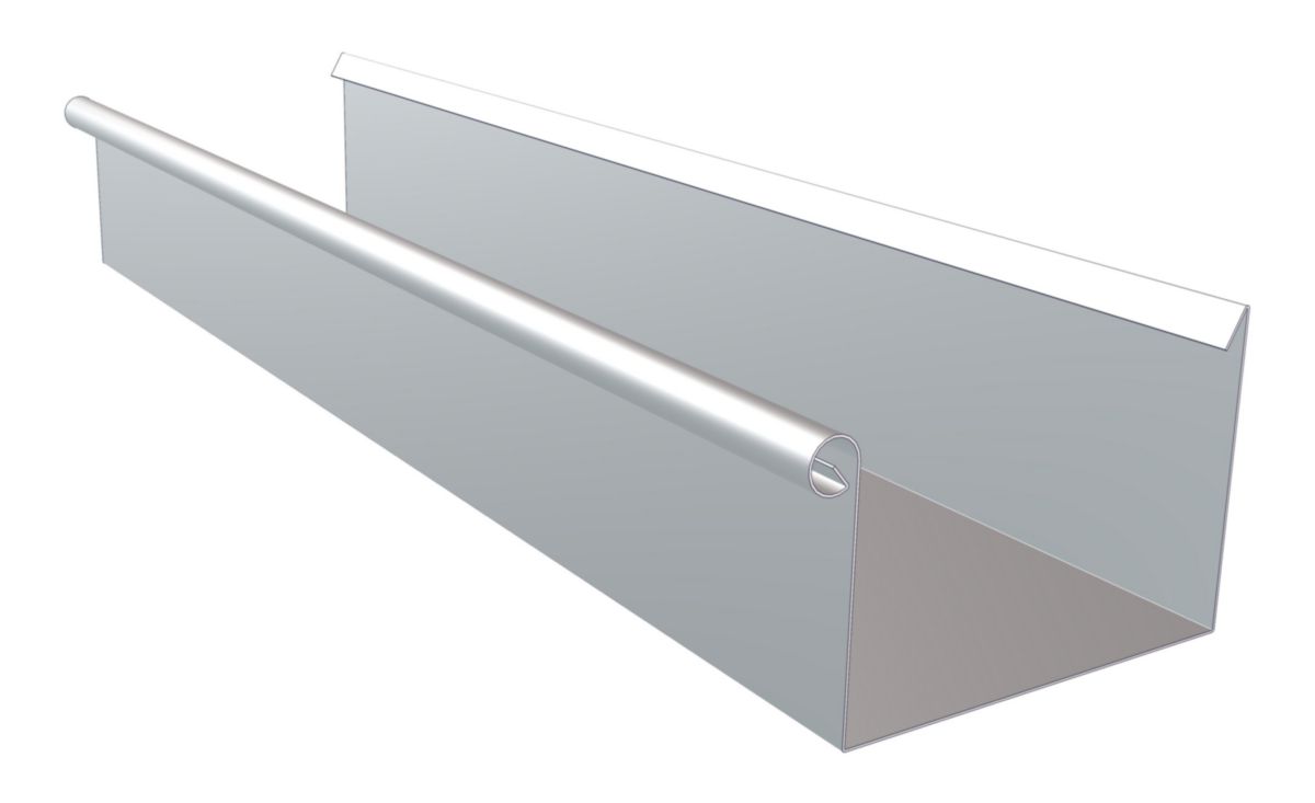 HILD - Gouttière carrée zinc développement 25 épaisseur 12 avec pli ...