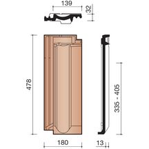 KORAMIC - 1/2 tuile Optima nuage MOPT 8010 | Asturienne