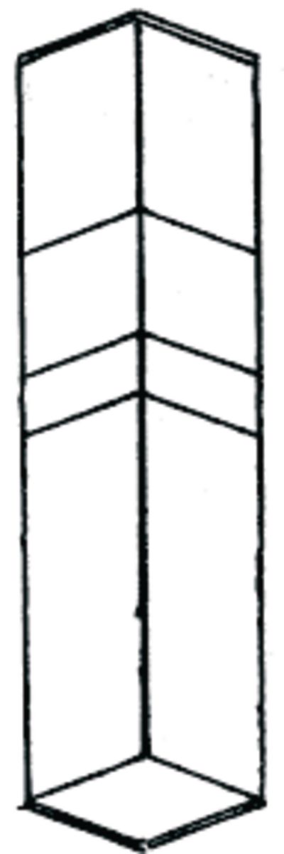 MEP - Cache angle extérieur 90° PVC blanc hauteur 30cm pour planche ...