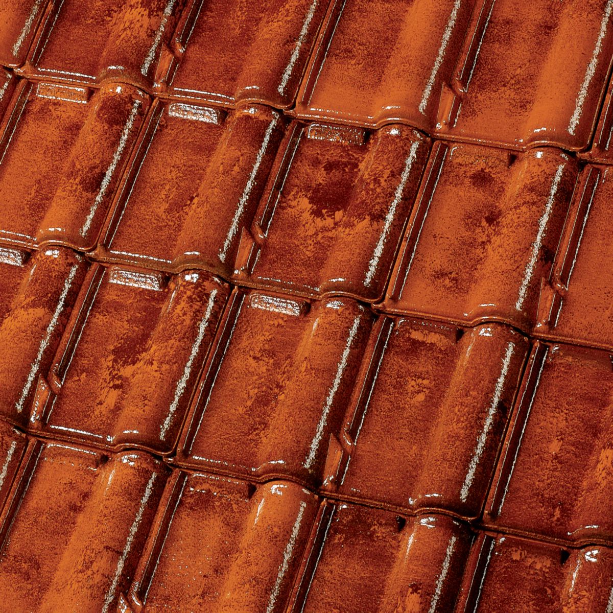 TERREAL - Demi-tuile 5RN amarante glacé pour Renaissance TER | Asturienne