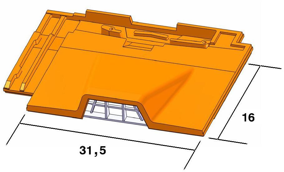 TERREAL - Chatière tuile petit moule terre cuite Rully 613RU Vieilli ...