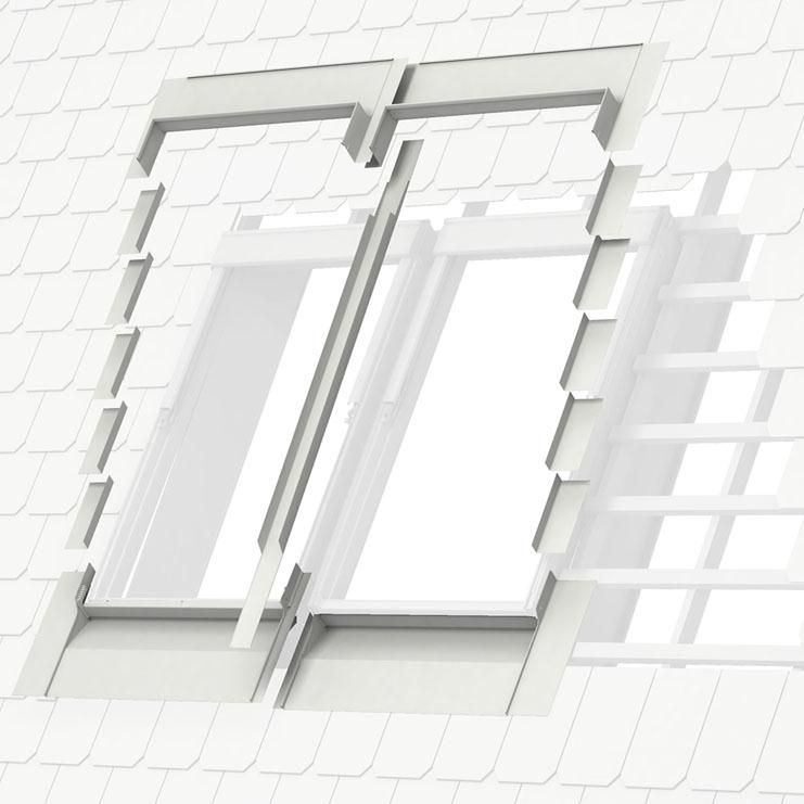 VELUX - Raccord encastré pour 2 GIL ,pour ardoises, a=100,(+ prévoir 1 ...