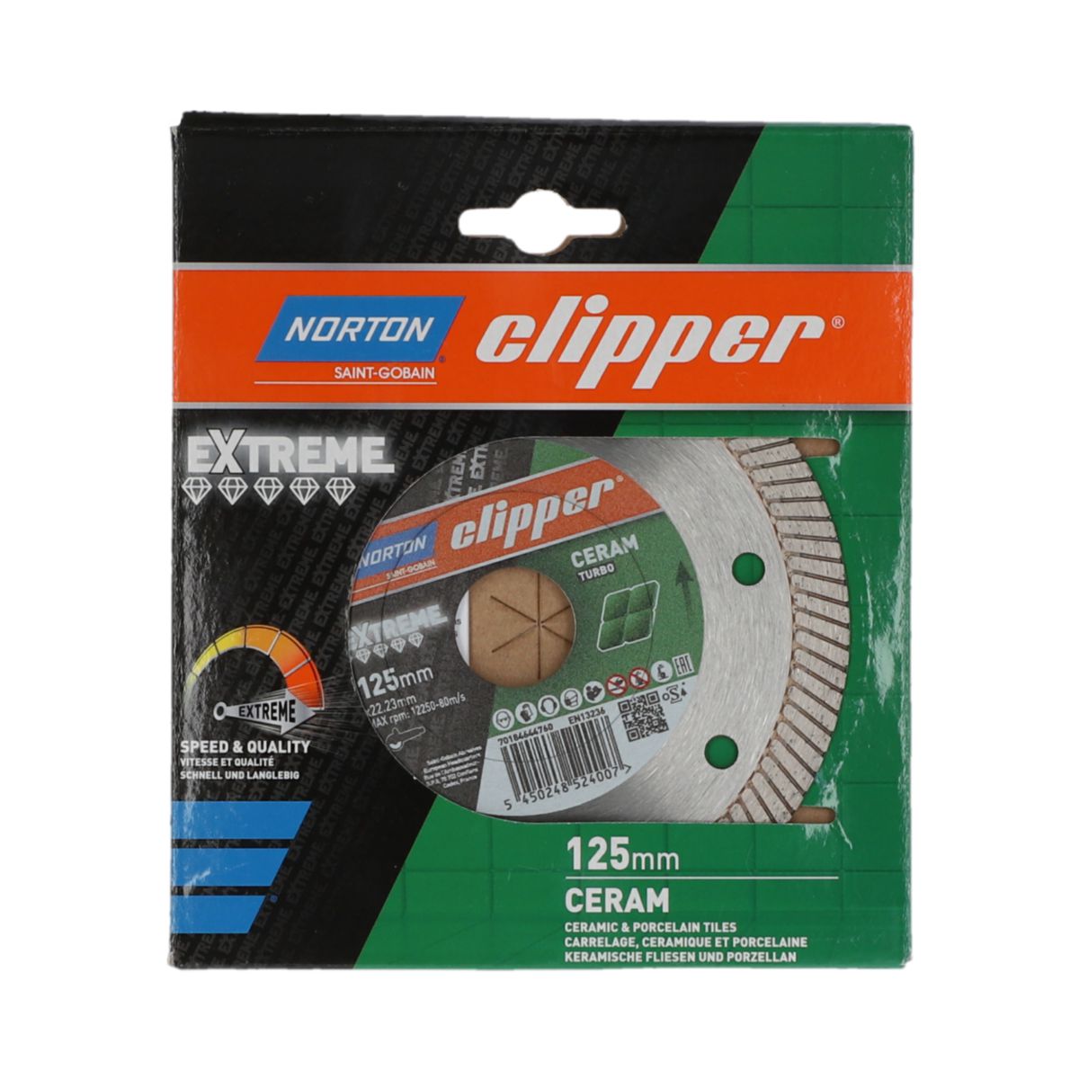 NORTON-CLIPPER - Disque diamant à jante continue crénelée extra mince ...