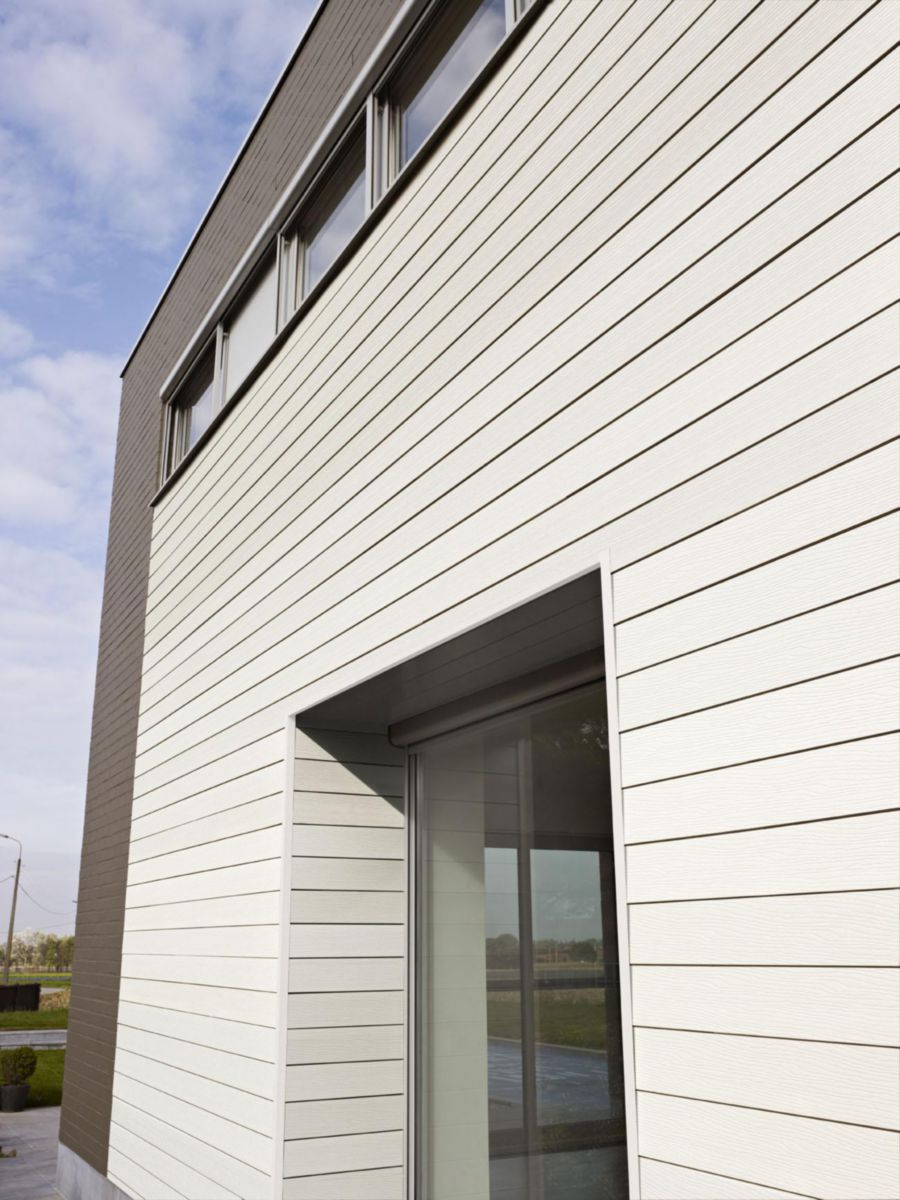 FREEFOAM - Bardage clin massif Fortex CLIC pin brossé crème épaisseur ...