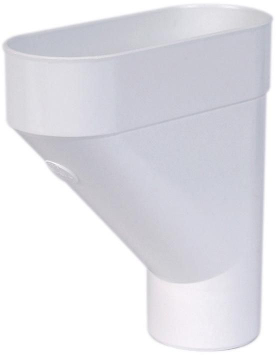 NICOLL - Jambonneau pour gouttière demi-ronde de 25 diamètre 80mm PVC ...