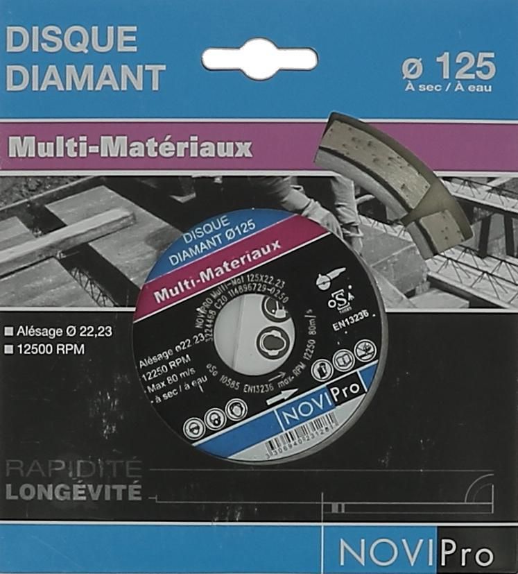 NOVIPRO - Disque diamant multi-matériaux Novipro diamètre 125mm alésage ... NOVIPRO - Disque diamant multi-matériaux Novipro diamètre 125mm alésage ...